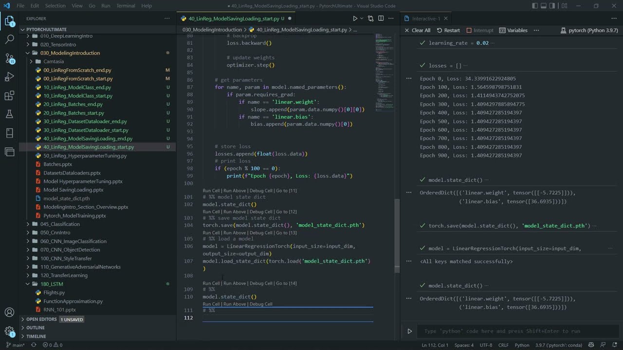 PyTorch: Model Saving and Loading (Coding)