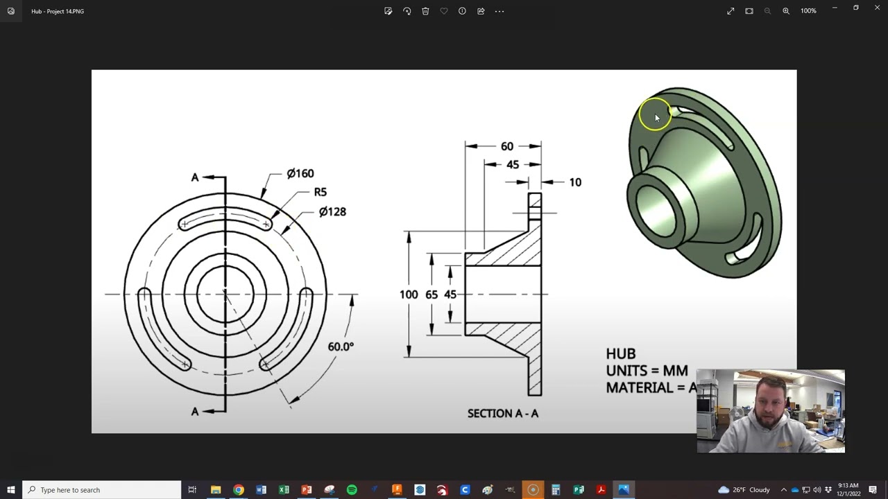 Learn Fusion 360 - Project 14 - Hub - Tutorial