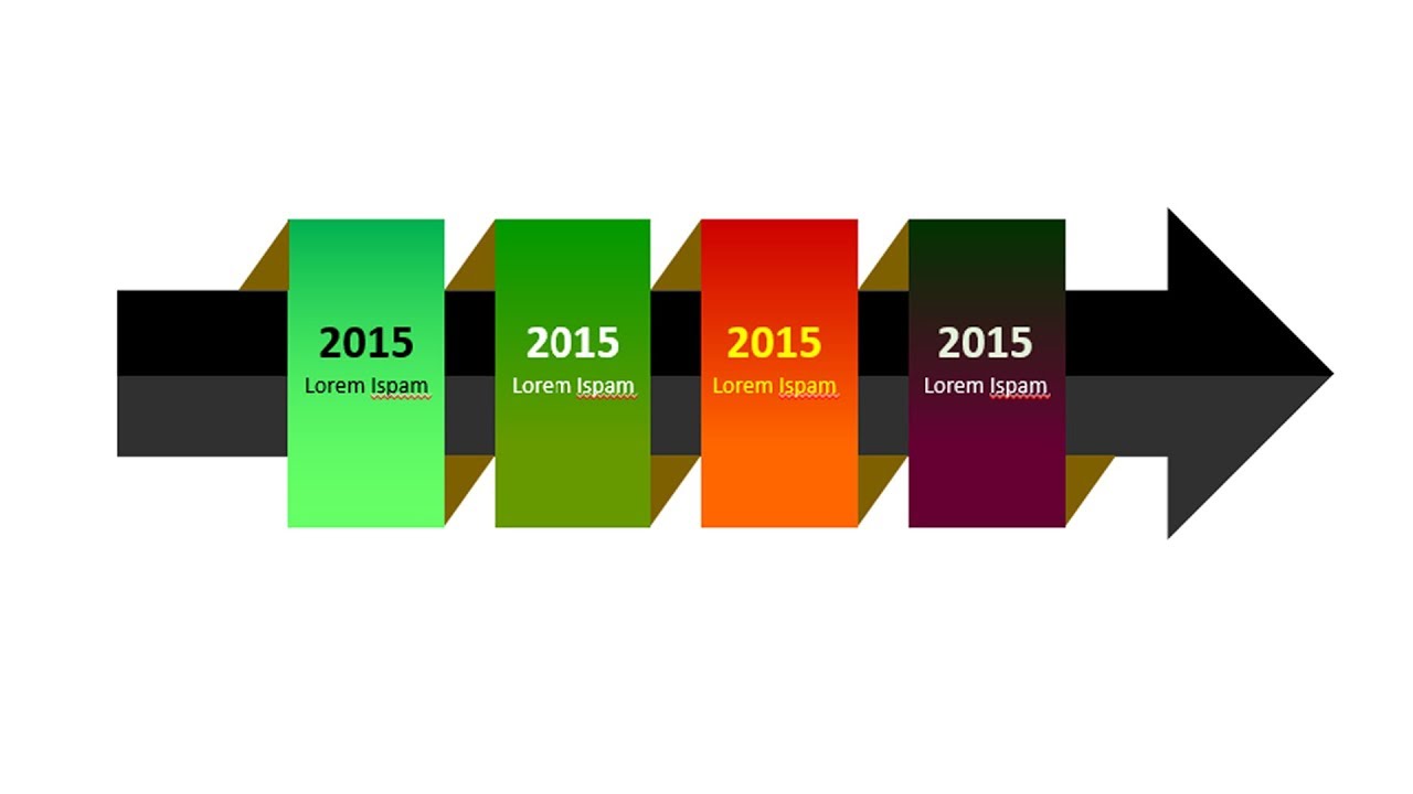 4 Steps Arrow Infographics Template for PowerPoint l Timeniles l Stages l Animation