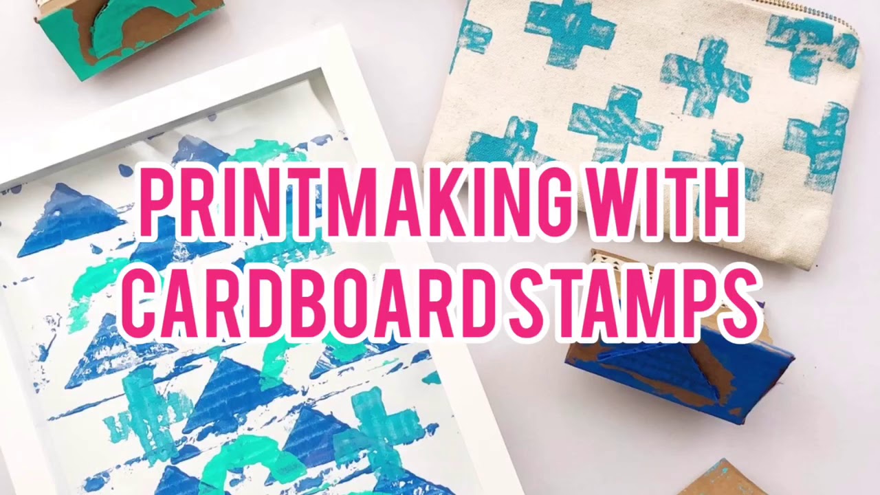 Print Making with Cardboard Stamps