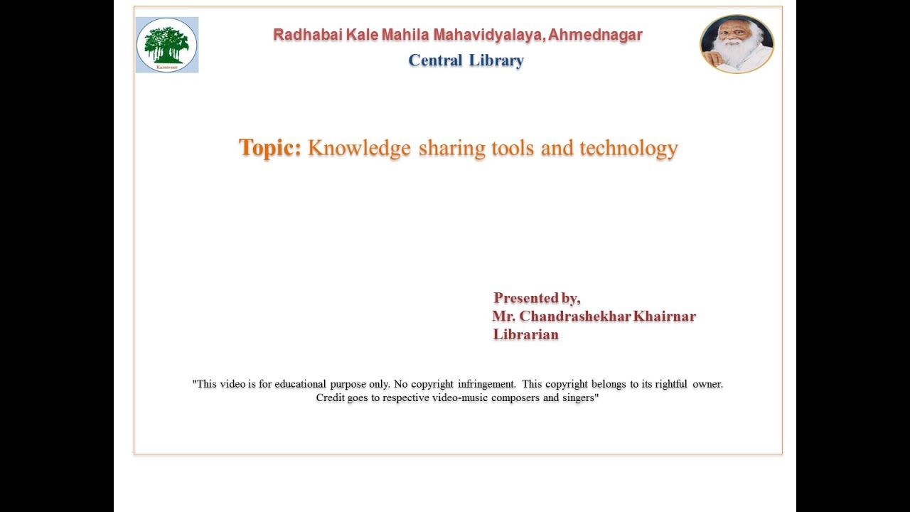 Knowledge Sharing Tools and Technology