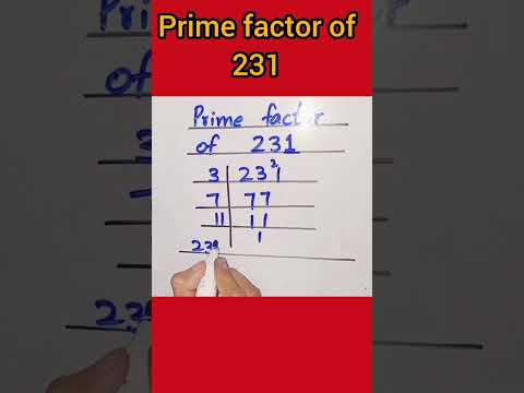 prime factor of 231 #viral #youtube #youtubeshorts #maths #2023