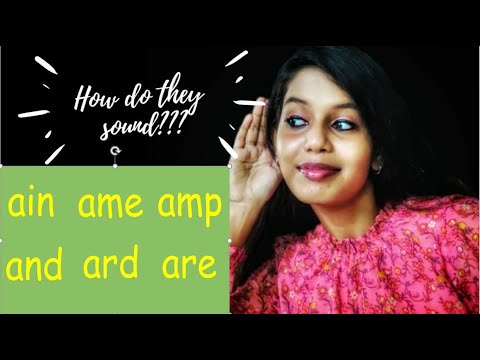 Blends | Words with ain, ame, amp, and, ard, are | Phonetics