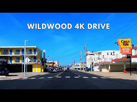 Wildwood New Jersey 4K Driving Tour: Boardwalk, Beaches & Retro Vibes!