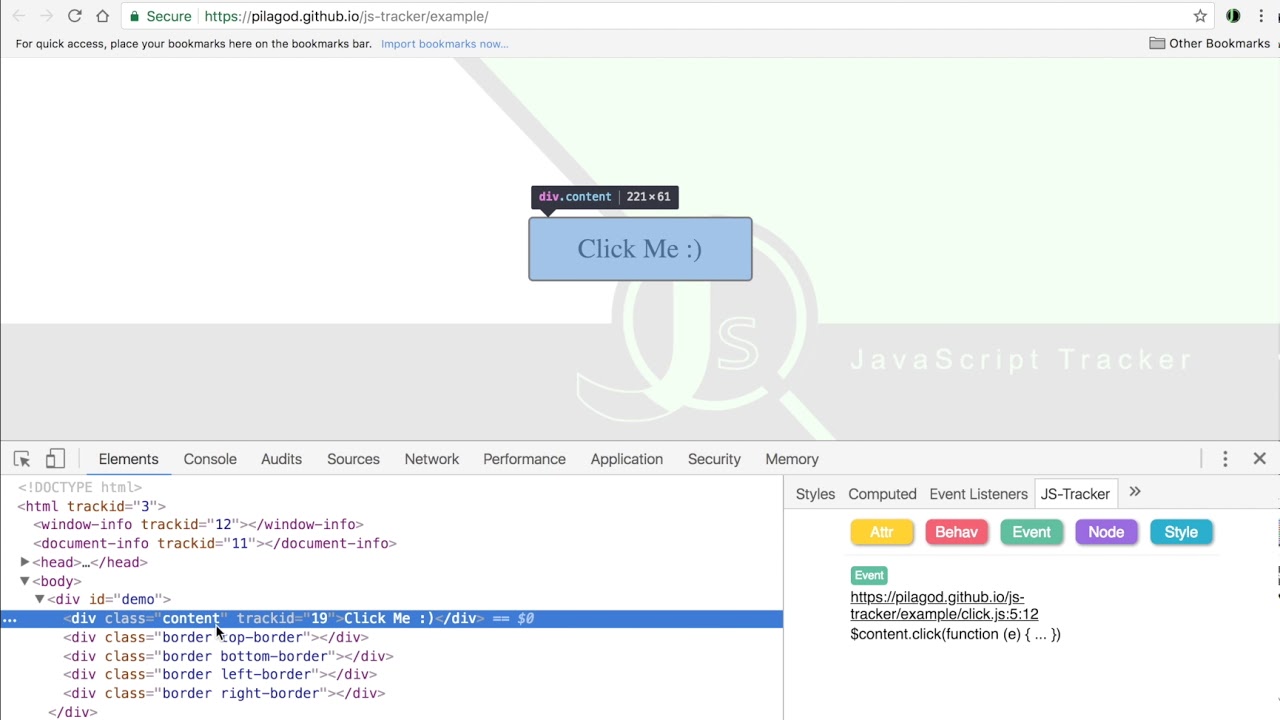 JavaScript Tracker v3 Demo