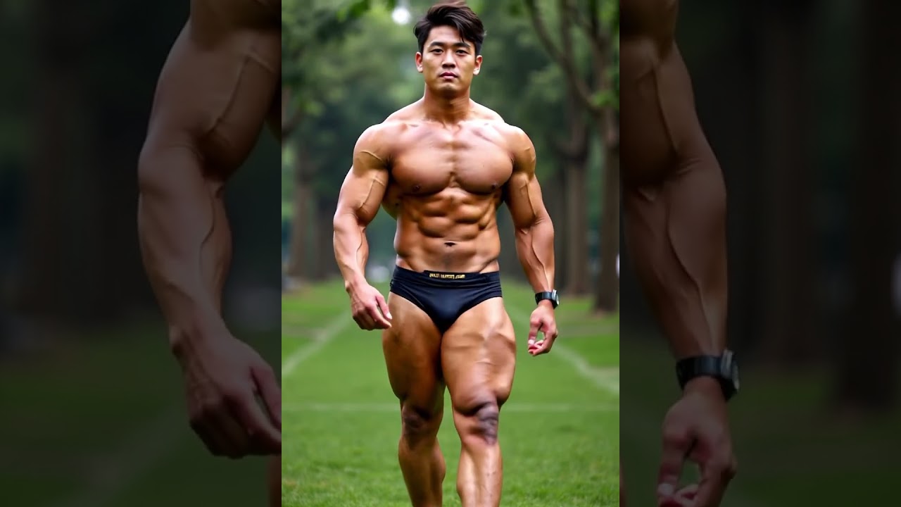 Transformation in Motion | AI Bodybuilder Strips Down with Confidence