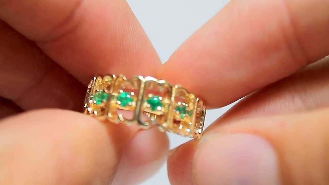 0.30tcw Illuminating Colombian Emerald & gold Ring 10k