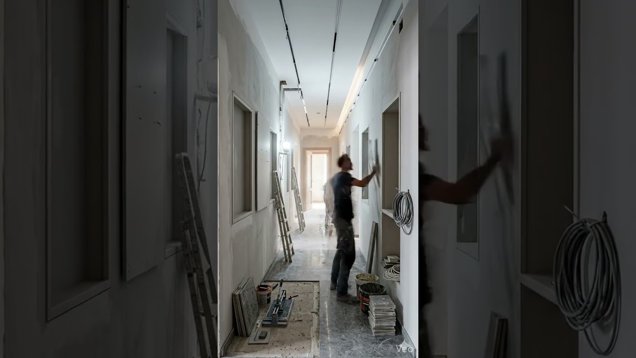 Luxury Art Gallery Hallway Transformation | From Old Corridor to Elegant Gallery Interior (Cinematic