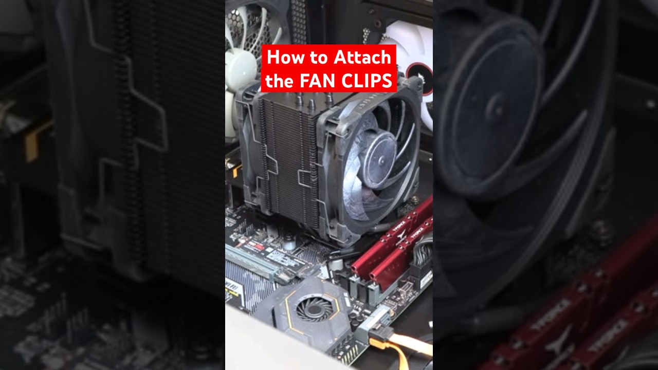 How to Attach the Fan Clips on your CPU Air Cooler #cpucooler #diypcbuild #noctua