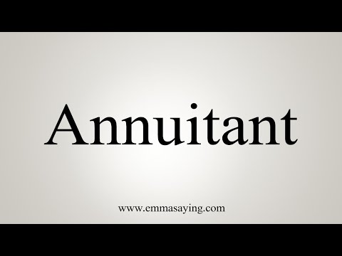 How To Say Annuitant