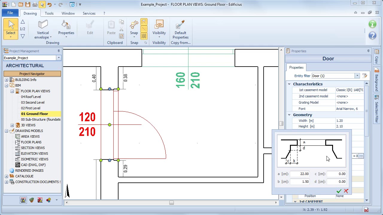 Edificius Tutorial - The Door's Geometry - ACCA software