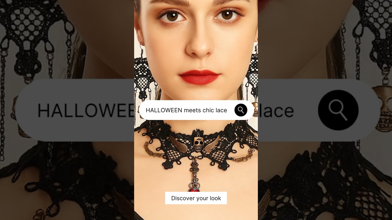 Halloween chic meets goth lace