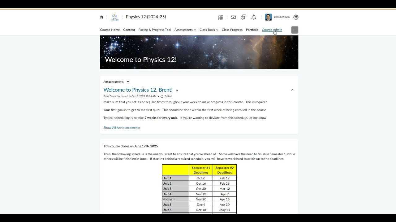 WCLN - Pacing & Progress Set-up - Step 1