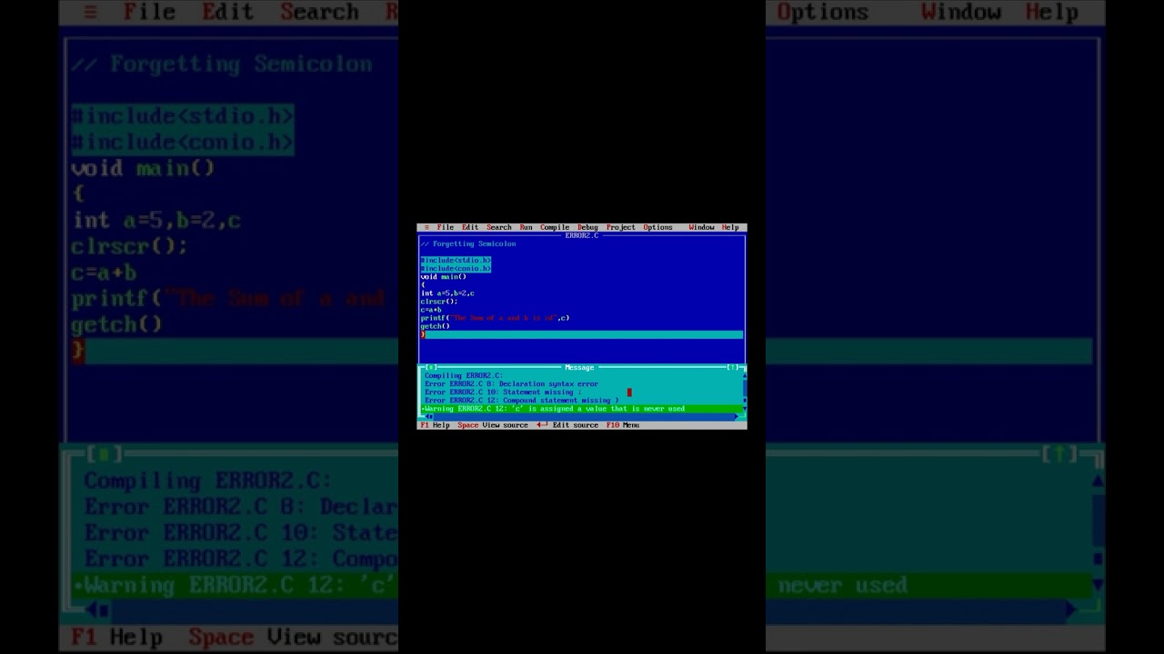 Error: Forgetting the Semicolon in C Programming | How to Avoid This Common Error
