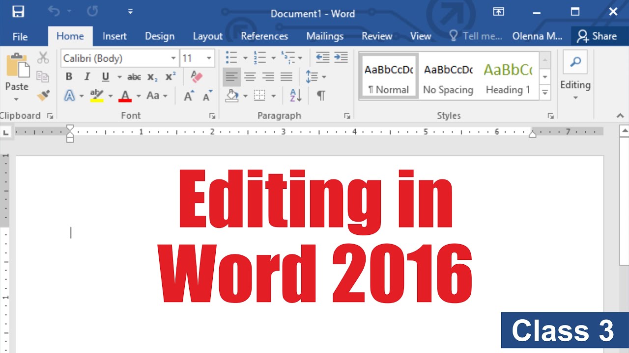 Editing in Word 2016 | CBSE Computer Class 3 |