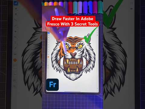 This Secret Tool Helps You Design Faster! ???? Adobe Fresco #art #drawing #shorts