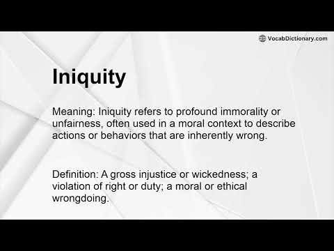 Iniquity Meaning