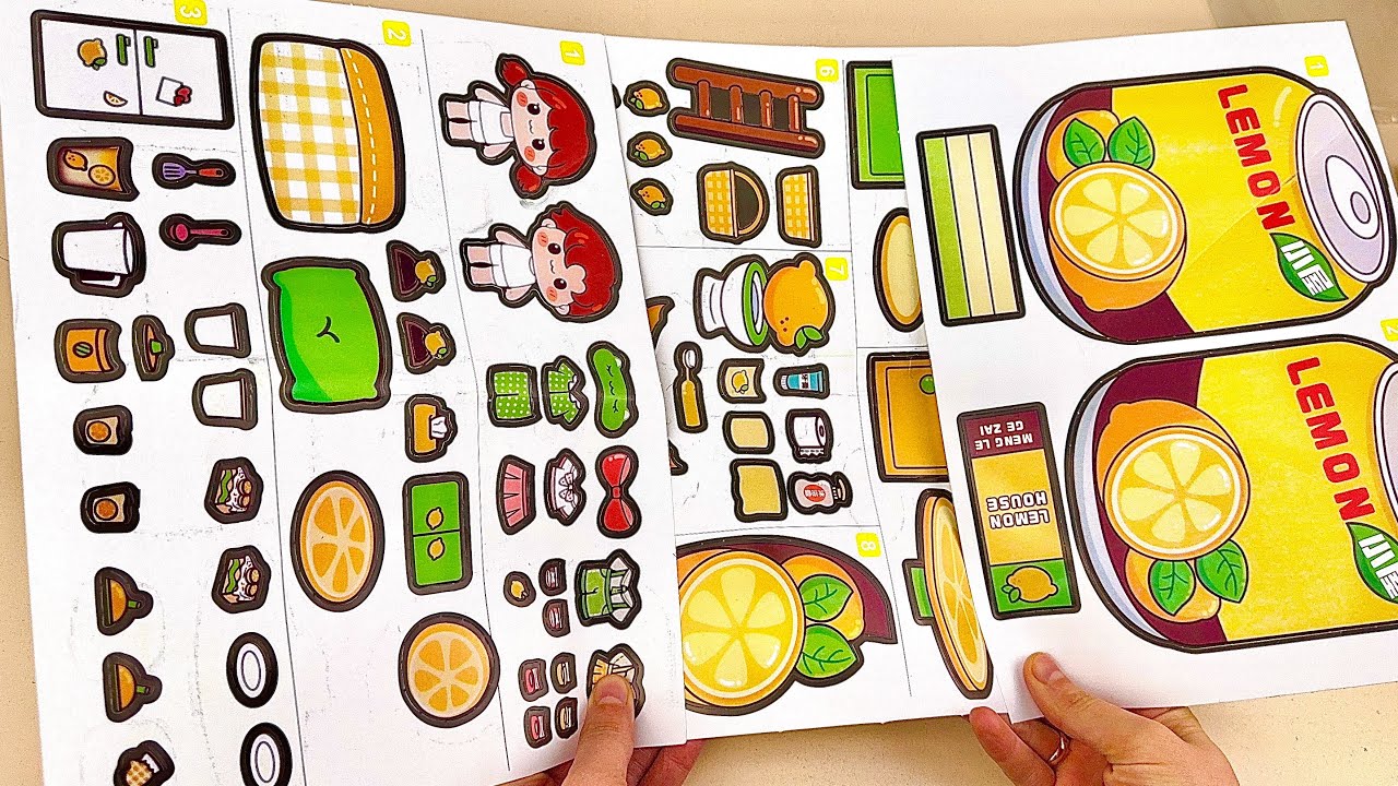(Tutorial) LEMONADE TOY Quiet Book | DIY| #gamebook #paperdiy #quietbook