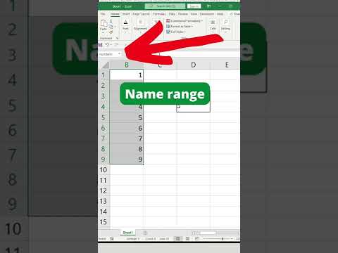 Using Named Ranges #Shorts #excel
