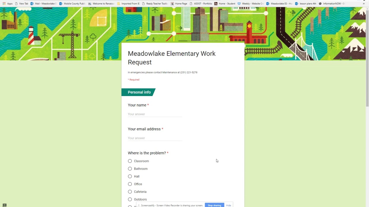 Maintenance Request Work Order