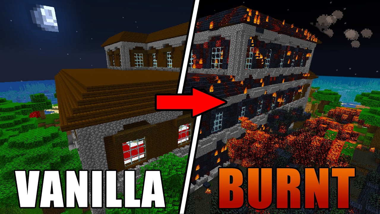 This mod will burn your Whole World | Burnt FULL showcase! (Minecraft 1.20.1)