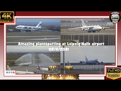 (4K) Amazing planespotting at Leipzig Halle airport on the 02/11/2021