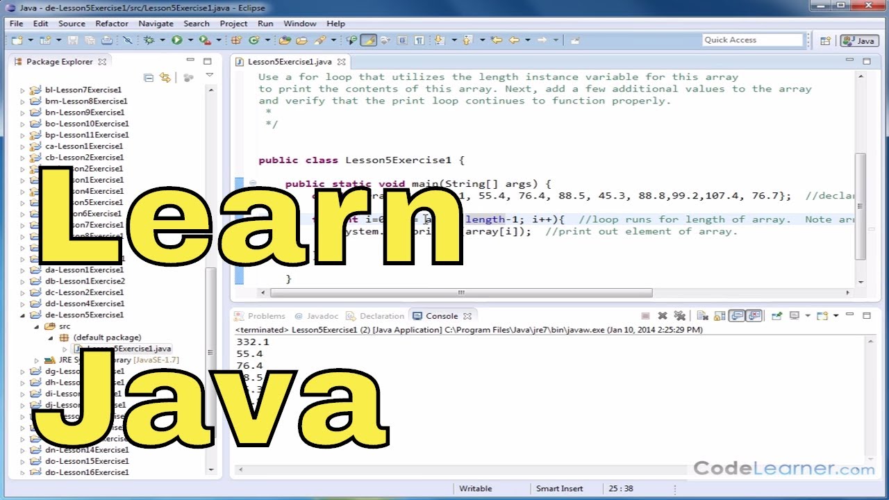 Learn Java - Exercise 05x - Array Length Instance Variable