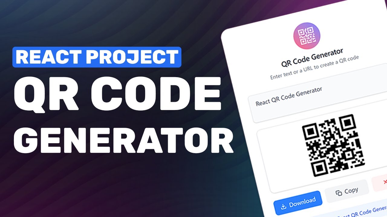 Build a QR Code Generator Website with React and Tailwind | Full Tutorial
