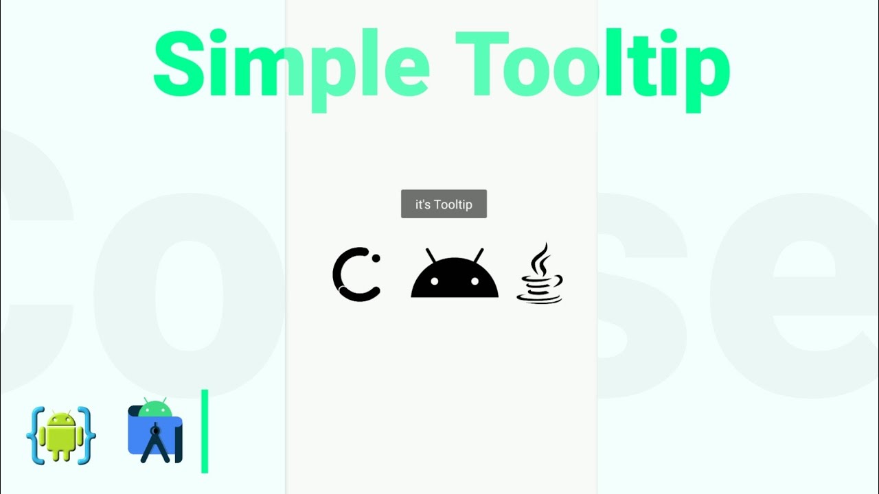 How to create Tooltip AIDE or Android Studio | Create Tooltip using Java || Codser Codroid