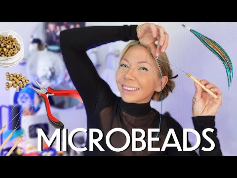how to install hair feathers & tinsels using micro beads (hook & loop method)