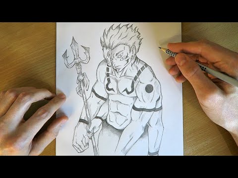 How to Draw Sukuna - True Form | Jujutsu Kaisen | Step by Step Drawing Tutorial