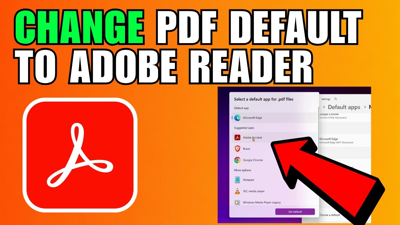 How To Change PDF Default From Edge To Adobe Reader In Windows 10 (2026) (Complete Guide)