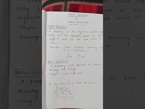 Difference between state function and path function in thermodynamics