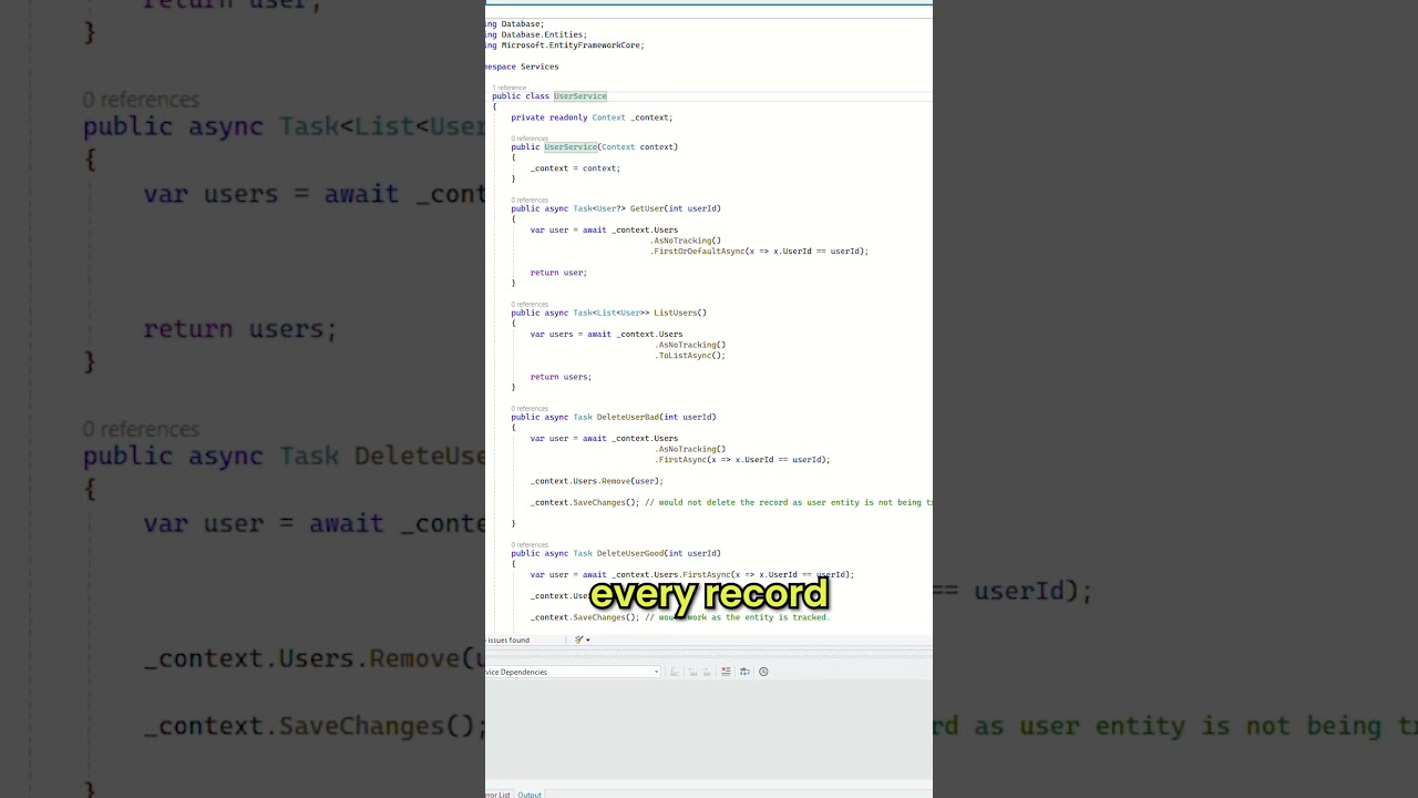 Why Your EF Core Queries Are Slow 😬 (Use AsNoTracking)  #dotnet #coding #csharp