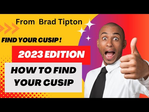 HOW TO FIND YOUR CUSIP - 2023 Edition