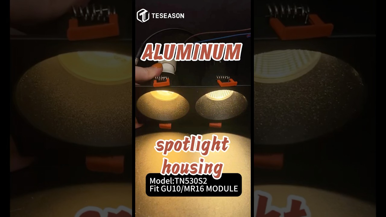 TN530S2  #AntiGlareLighting #DoubleHeadFixture #DieCastAluminium #SquareRecessedLight