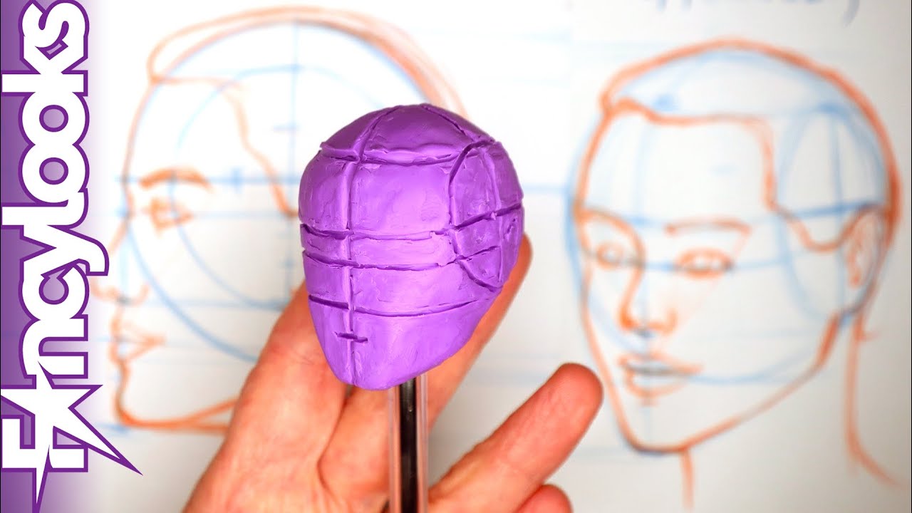 Esquemas para dibujar retratos de frente, perfil y 3/4 -Método Loomis-paso a paso