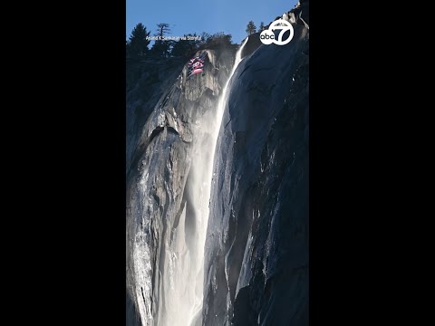 Upside-down U.S. flag hung in Yosemite to protest termination emails