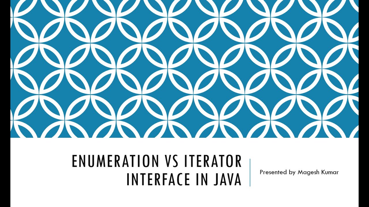 Enumeration vs Iterator Interface with Example | #enumeration  #iterator #java