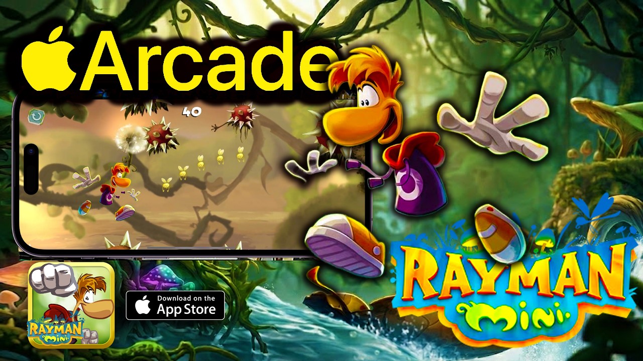 Rayman Mini  - Arcade Edition Mobile Gameplay (iOS Apple Arcade)