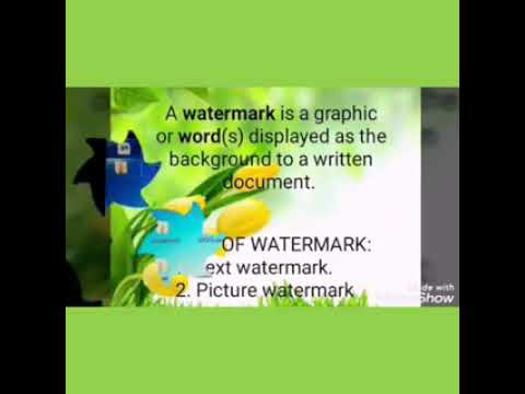 How to insert watermark in Ms word document