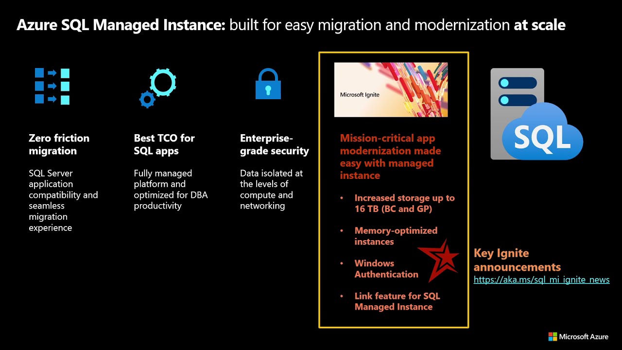 Managed Instance link and Windows authentication demo (Ignite2021)