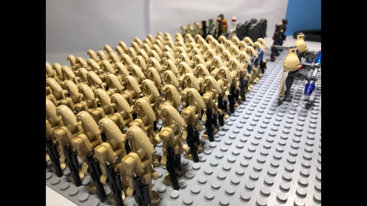 Huge LEGO Star Wars Battle Droid Army! Over 125 Droids!!