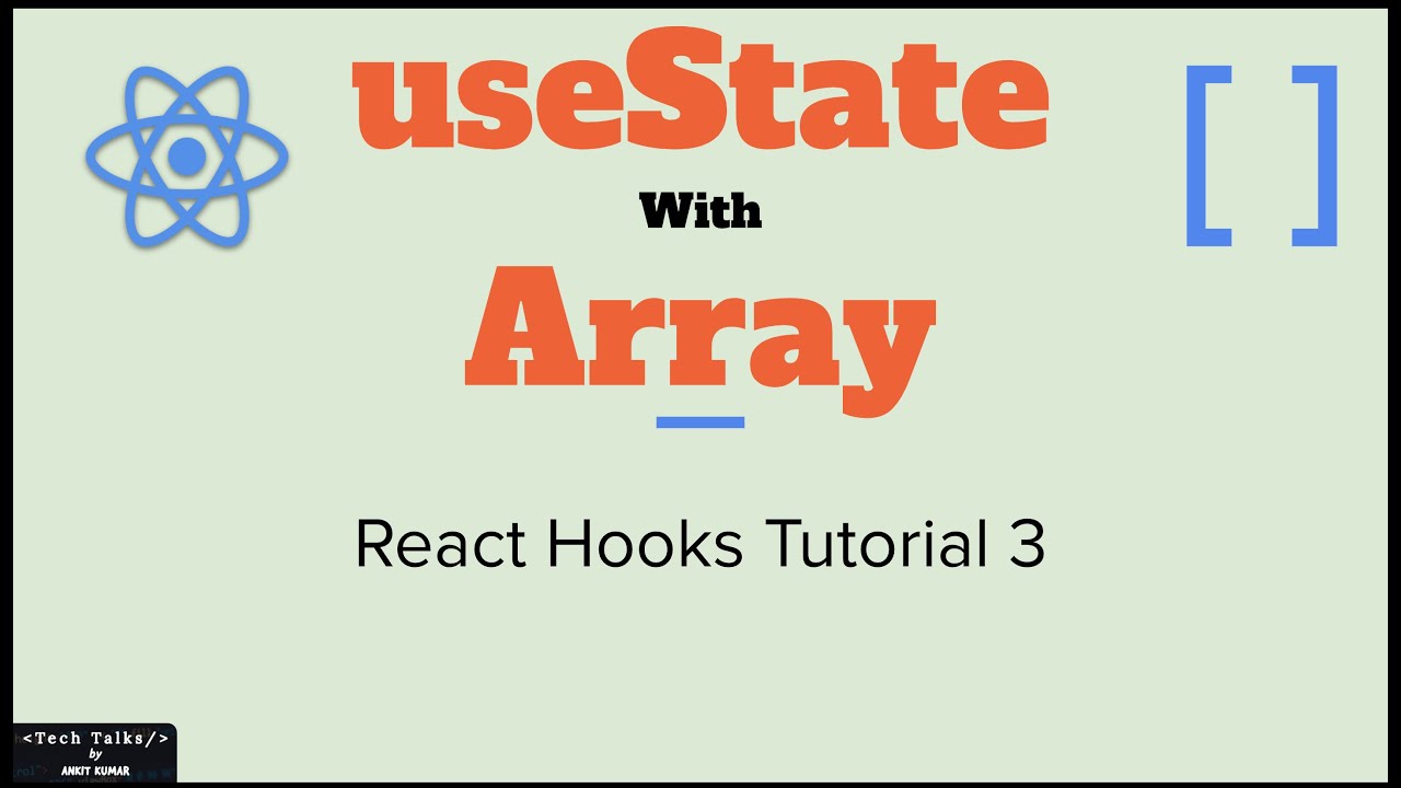 How to use useState hook with an Array | React Hooks Tutorial 3