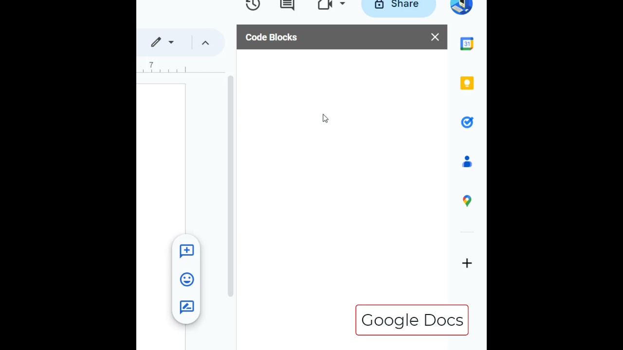 Google Docs Code Blocks