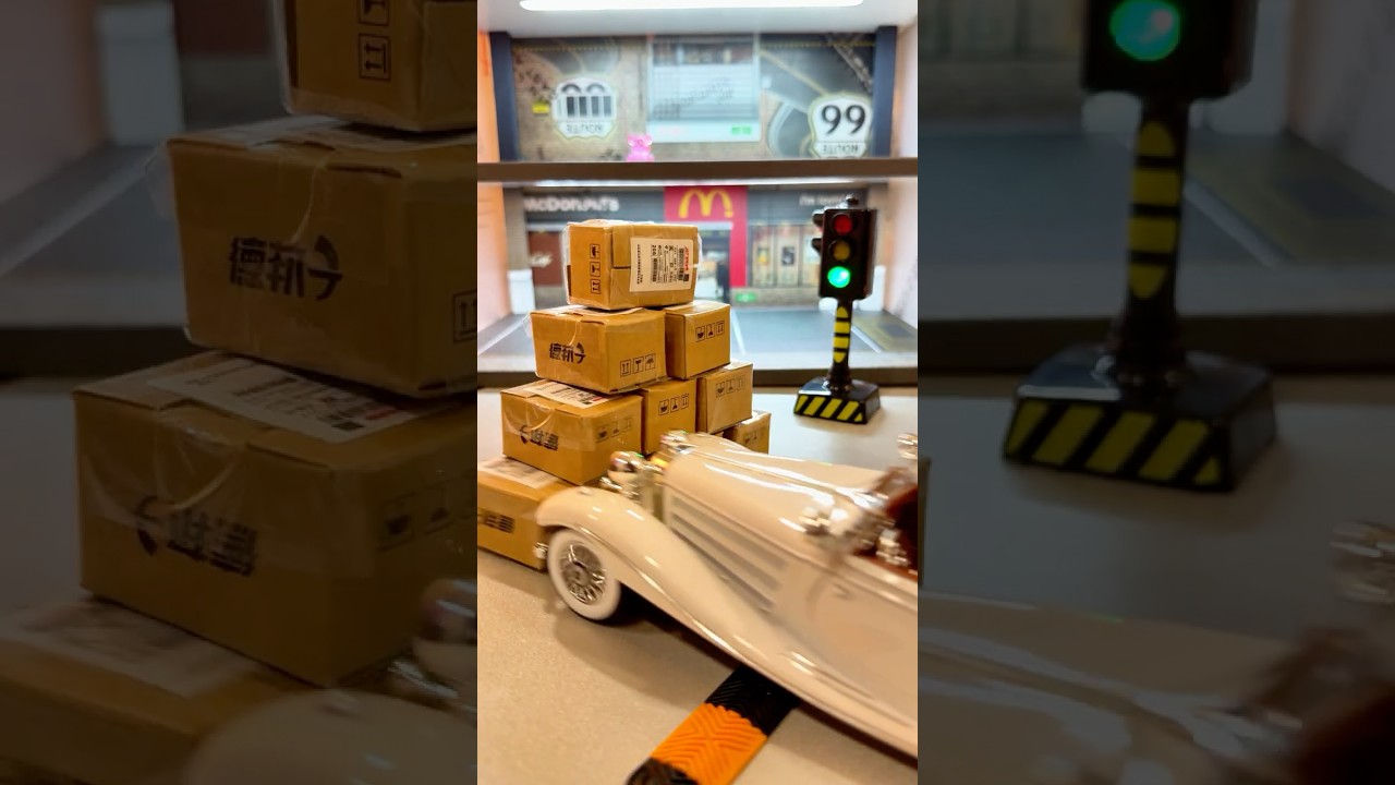 Model Car Crash Challenge! 🚗💥 Smashing Through a Cargo Box!  #rawmotors  #car #challenge