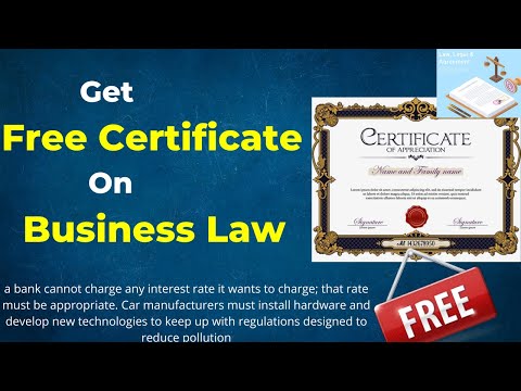 Get Free Certificate On Business Law Course From Saylor.Org