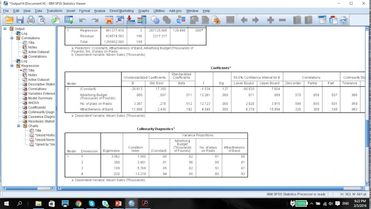 SPSS  Vid21 Correlation and Multiple Linear Regression in SPSS