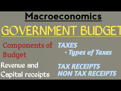 Government Budget | Components of Budget | Budget receipt | Tax and non-tax receipts
