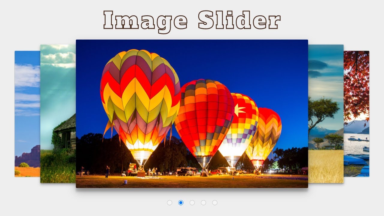 Image Slider in HTML and CSS only | Responsive Image Slider using CSS3
